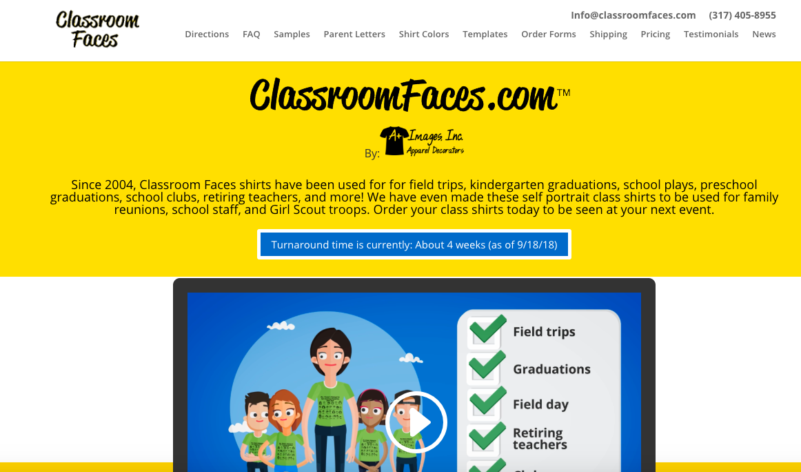Welcome to Classroom Faces! | Class Shirts | Classroom Faces